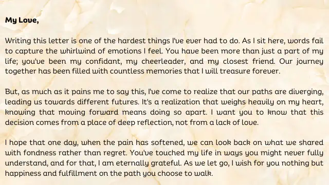 15 Break Up Letters That Will Make Him Cry - LoverJournal