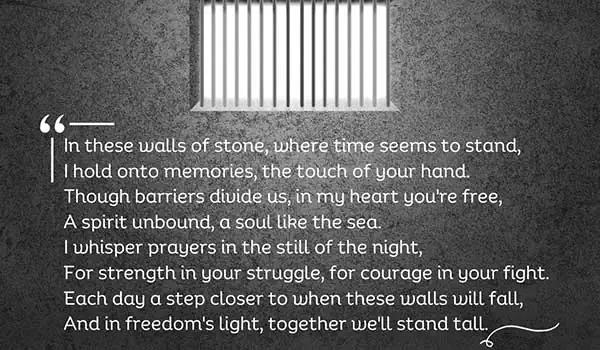 20 Supportive Prison Poems For Him - LoverJournal