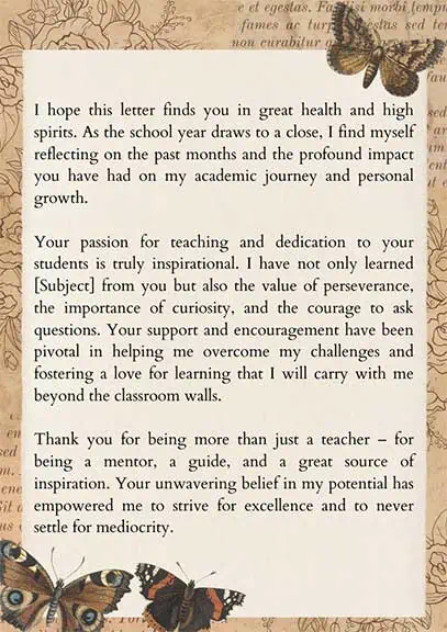 30 Heart Touching Letters For Teacher - LoverJournal