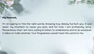 30 Apology Letters For Hurting Someone You Love - LoverJournal
