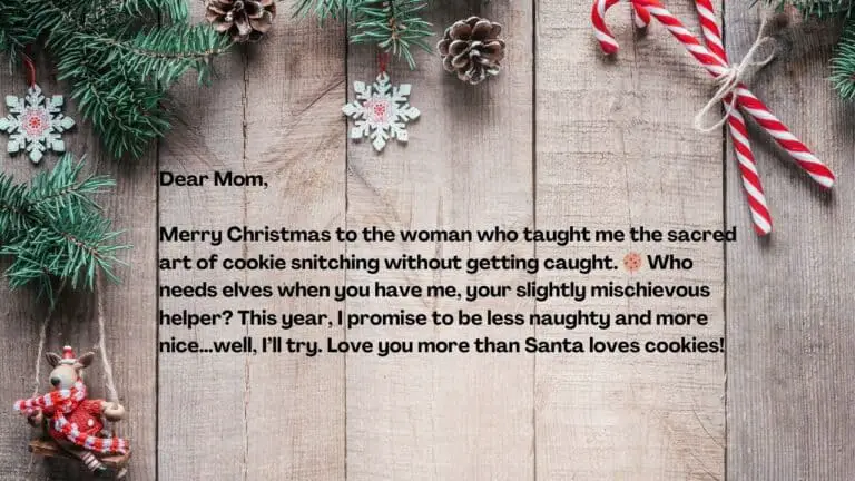 Christmas Letter To Mom