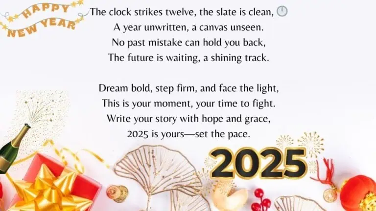 200 Happy New Year Poems For A Fresh Start 2025 - LoverJournal