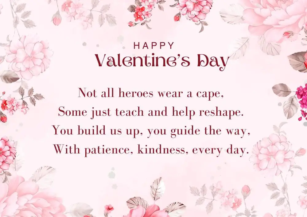 50 Valentine Poems For Teachers To Express Gratitude - LoverJournal